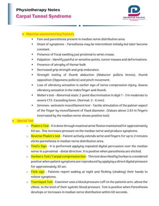 Physiotherapy Notes - Carpal Tunnel Syndrome.pdf