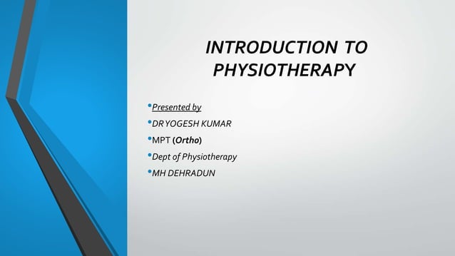 Physiotherapy Ppt New Pptx