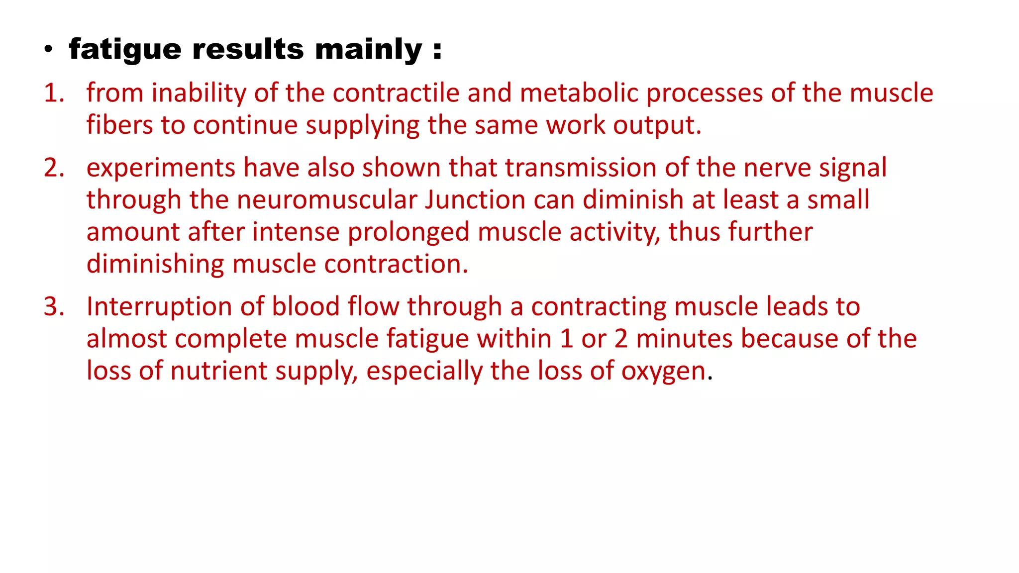 muscle fatigue | PPTX