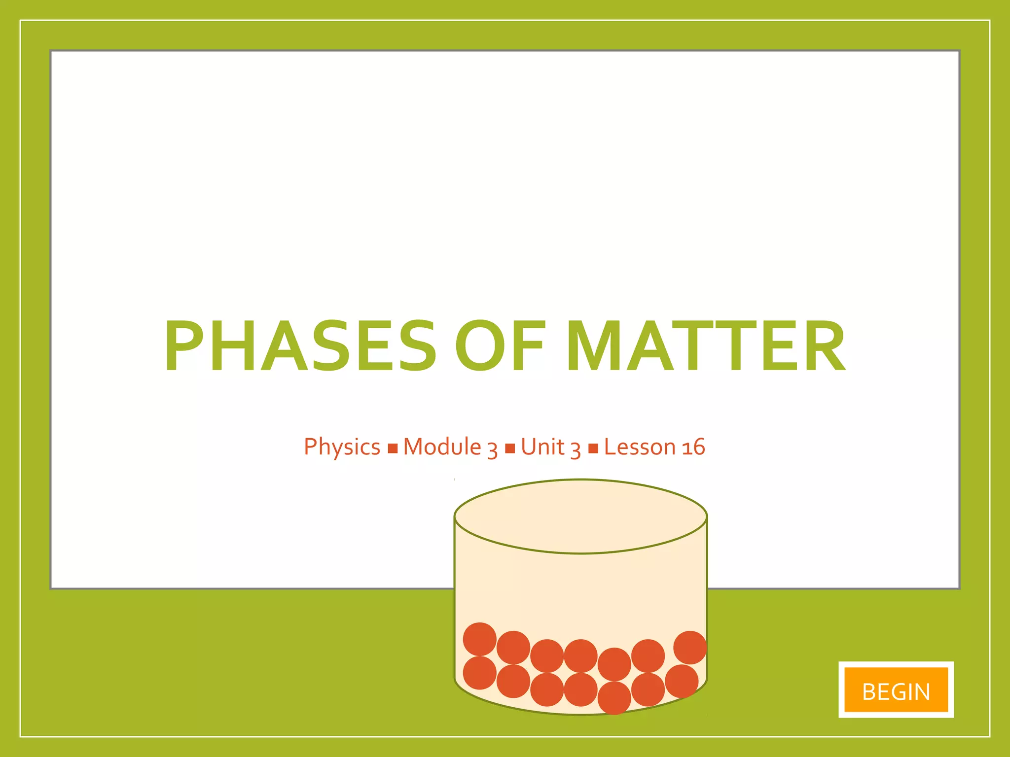 Physics M3 Phases of Matter | PPT