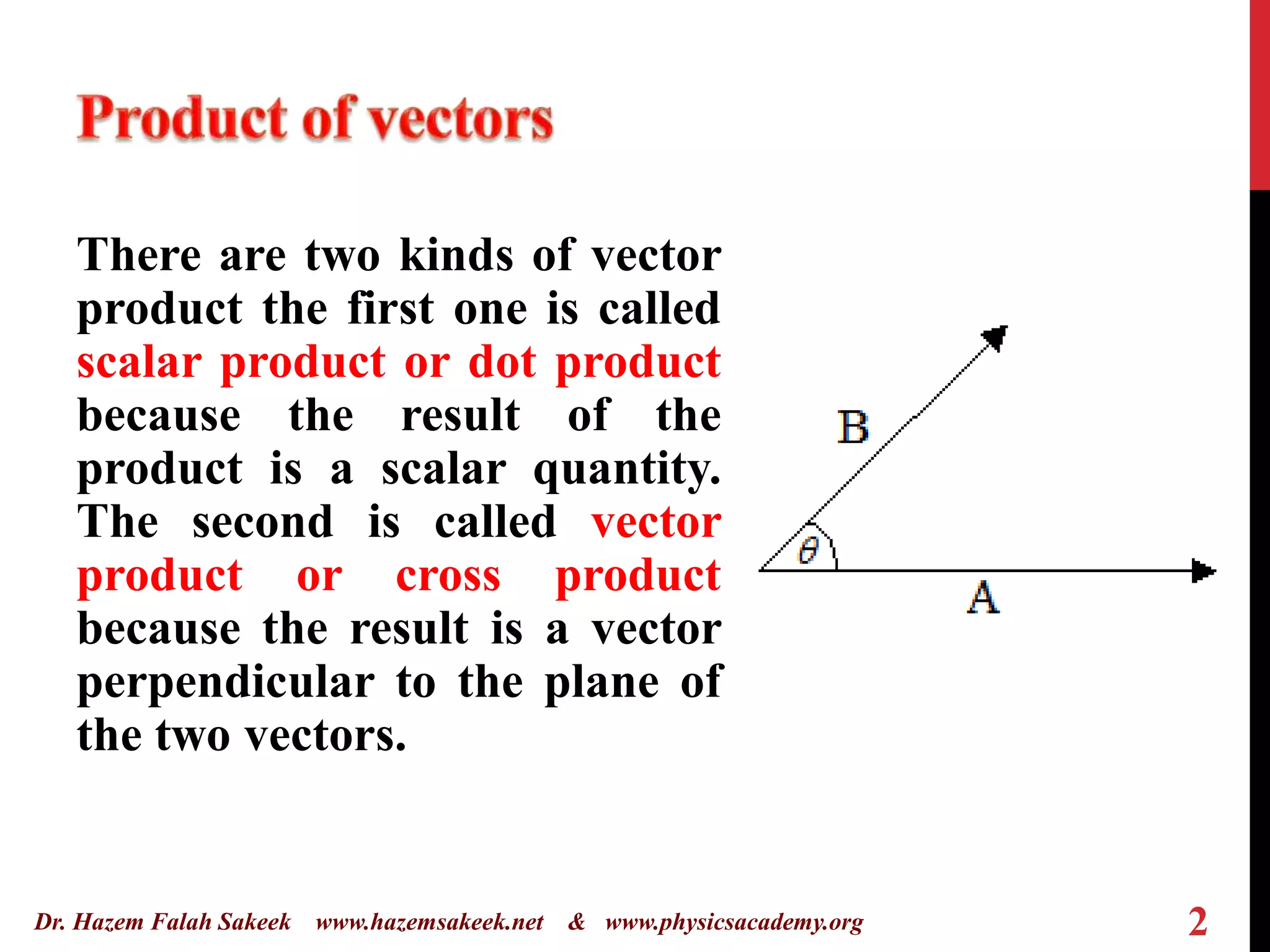 Physmed11 u3 vector product | PPT