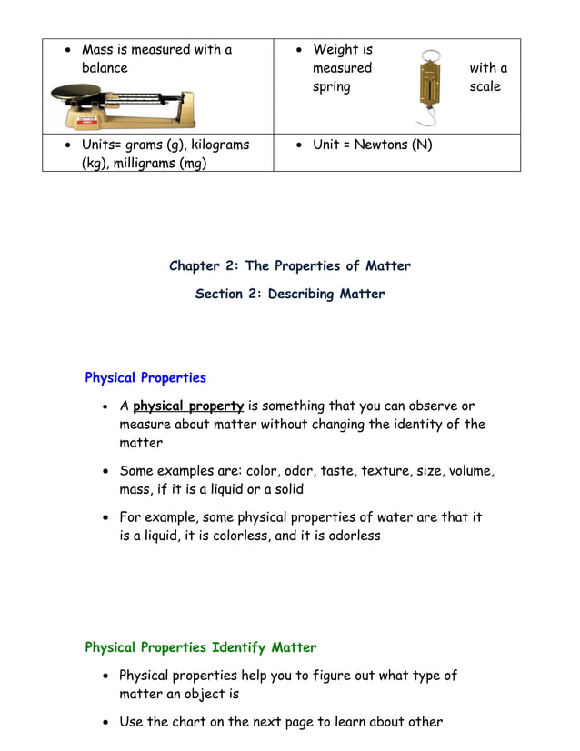 Phys sci ch 2 sec 1 & 2mod reading | PDF