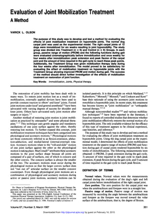 Principles of Joint MobilizationDefine osteokinematic and ...