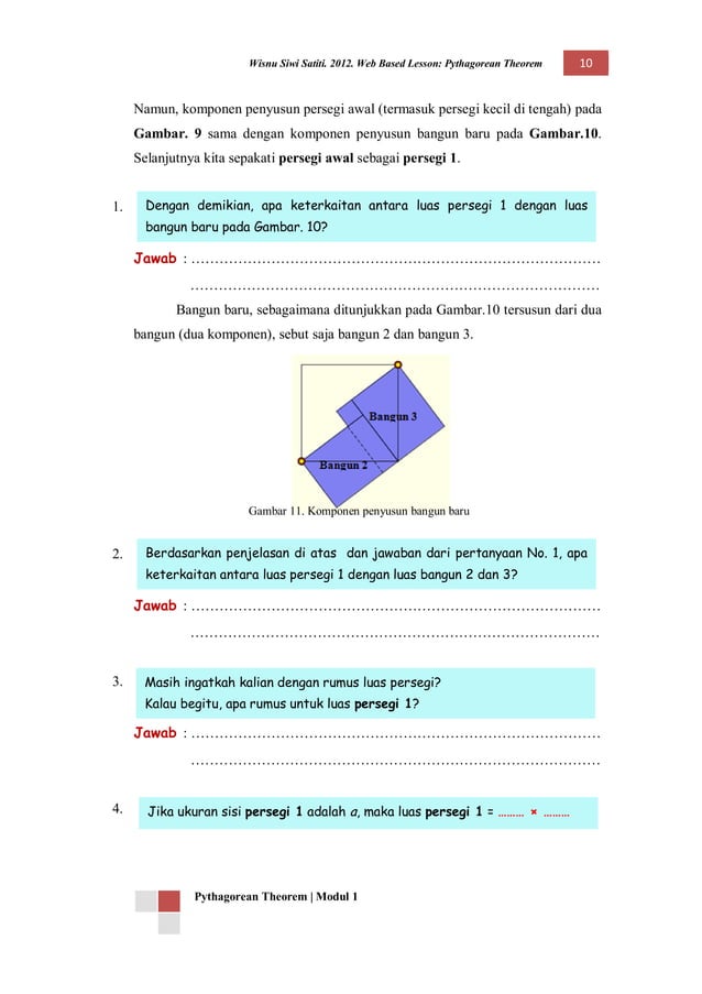 Phytagorean theorem modul-1_new1. buku penunjang | PDF