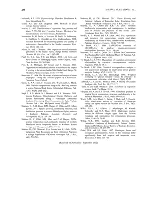 Phyto climatic gradient of vegetation and habitat specificity in the ...