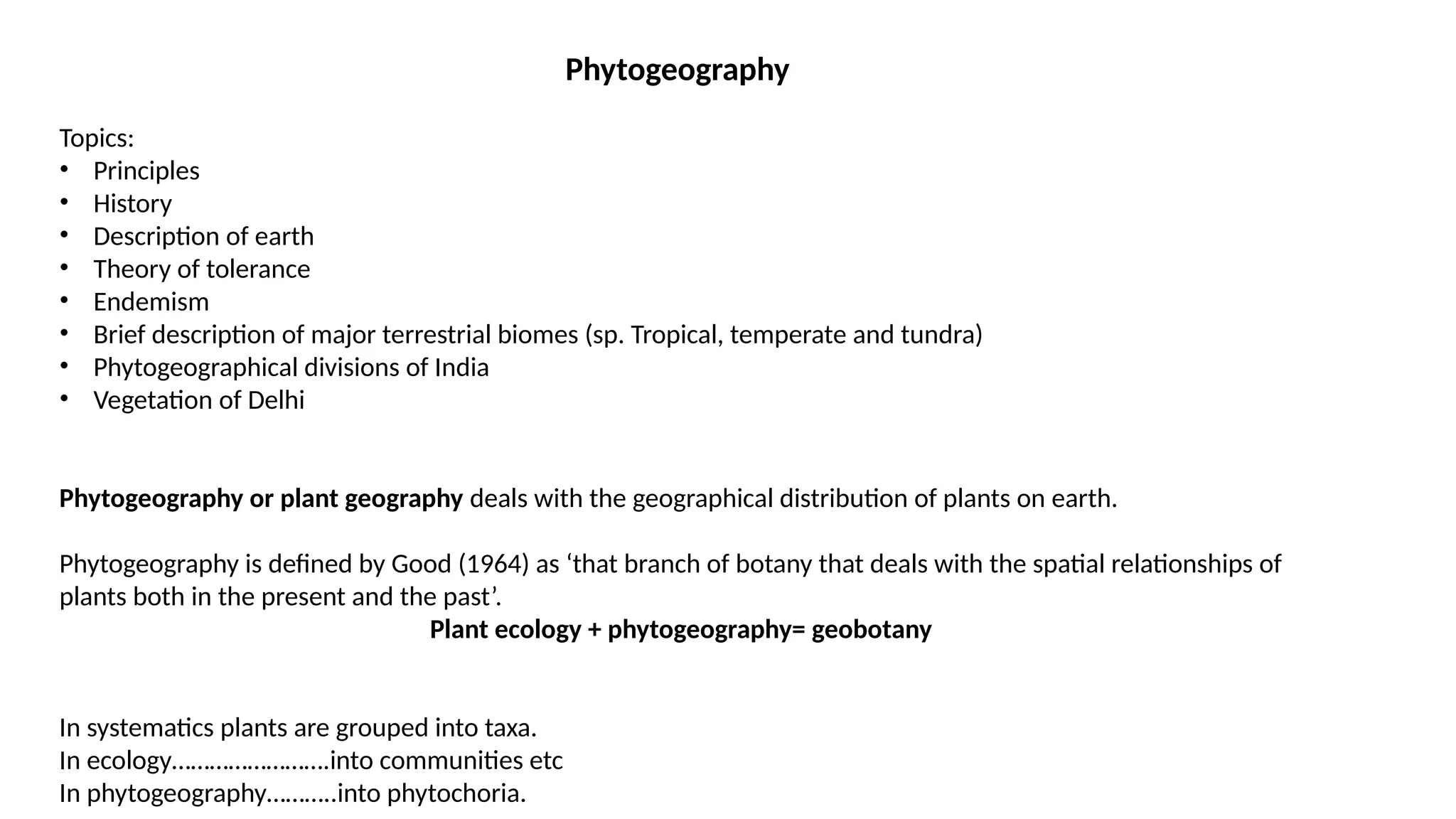 phyto-geography-important ppt important tooic | PPTX