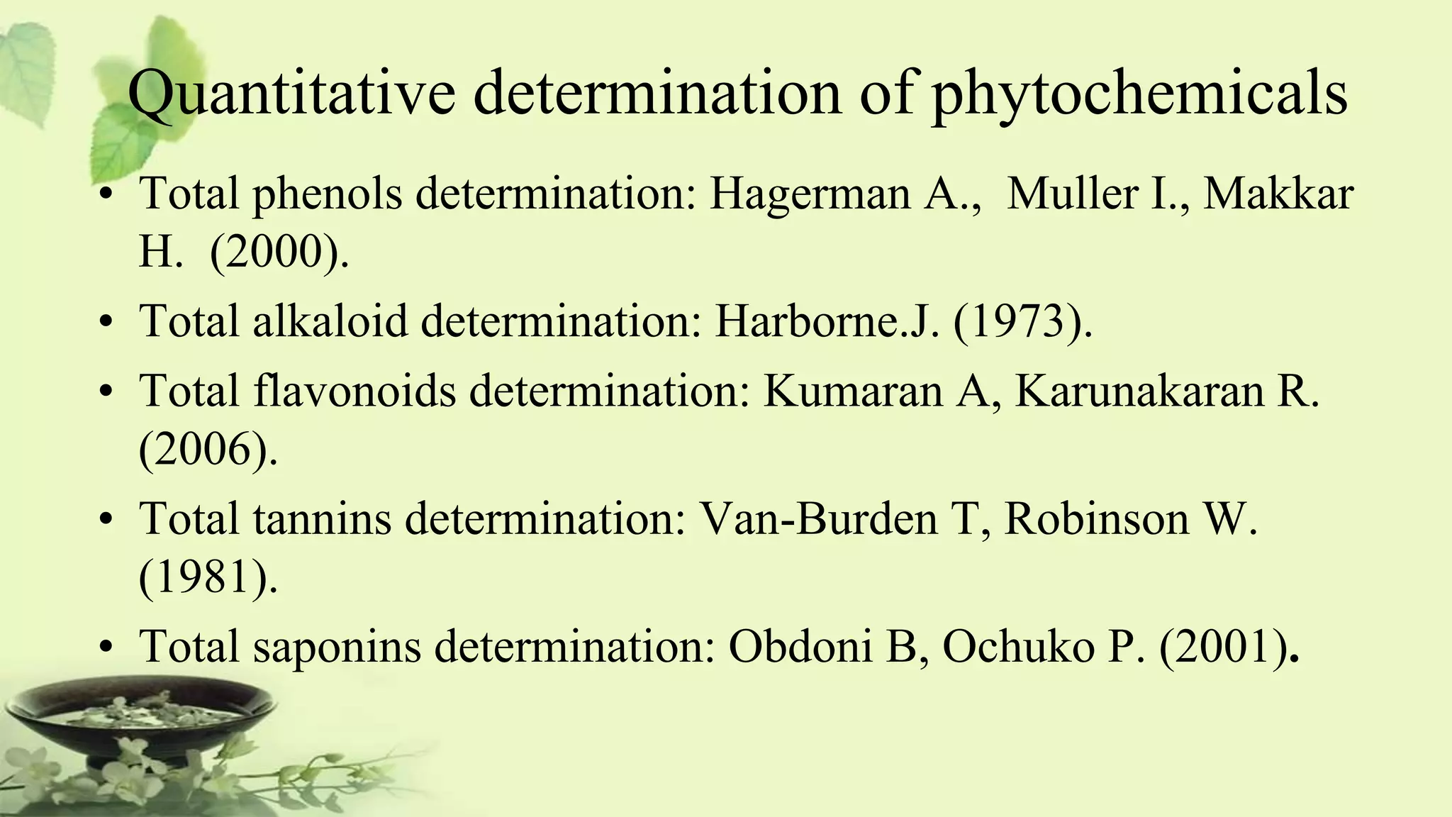 Phytochemical screening | PPTX