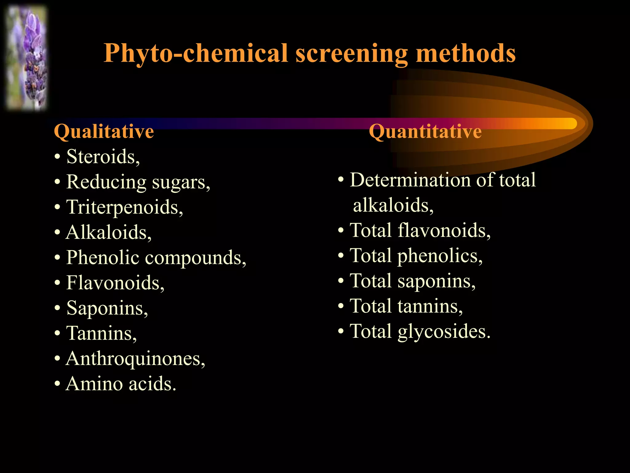 Phytochemical screening | PPT