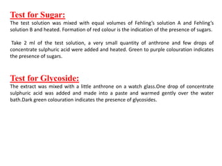 Phytochemical screening tests | PPTX