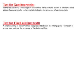 Phytochemical screening tests | PPTX