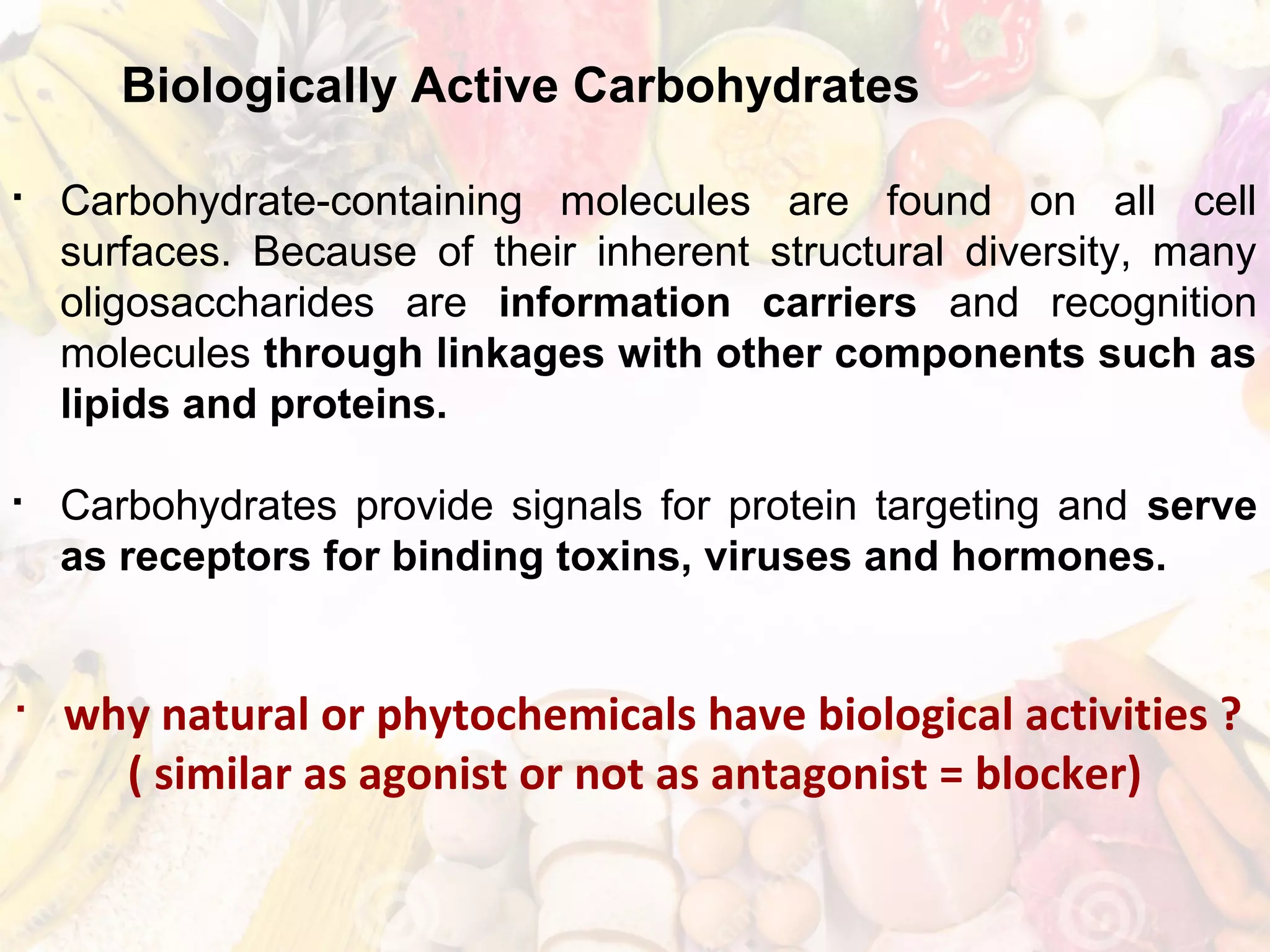 Phytochemistry of carbohydrates ii | PPT