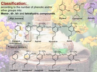 Phytochemistry essential oils phenols and phenolic ethers | PPT