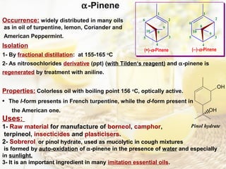 Phytochemistry essential oils terpene hydrocarbons | PPT