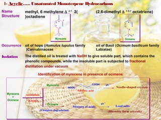 Phytochemistry essential oils terpene hydrocarbons | PPT