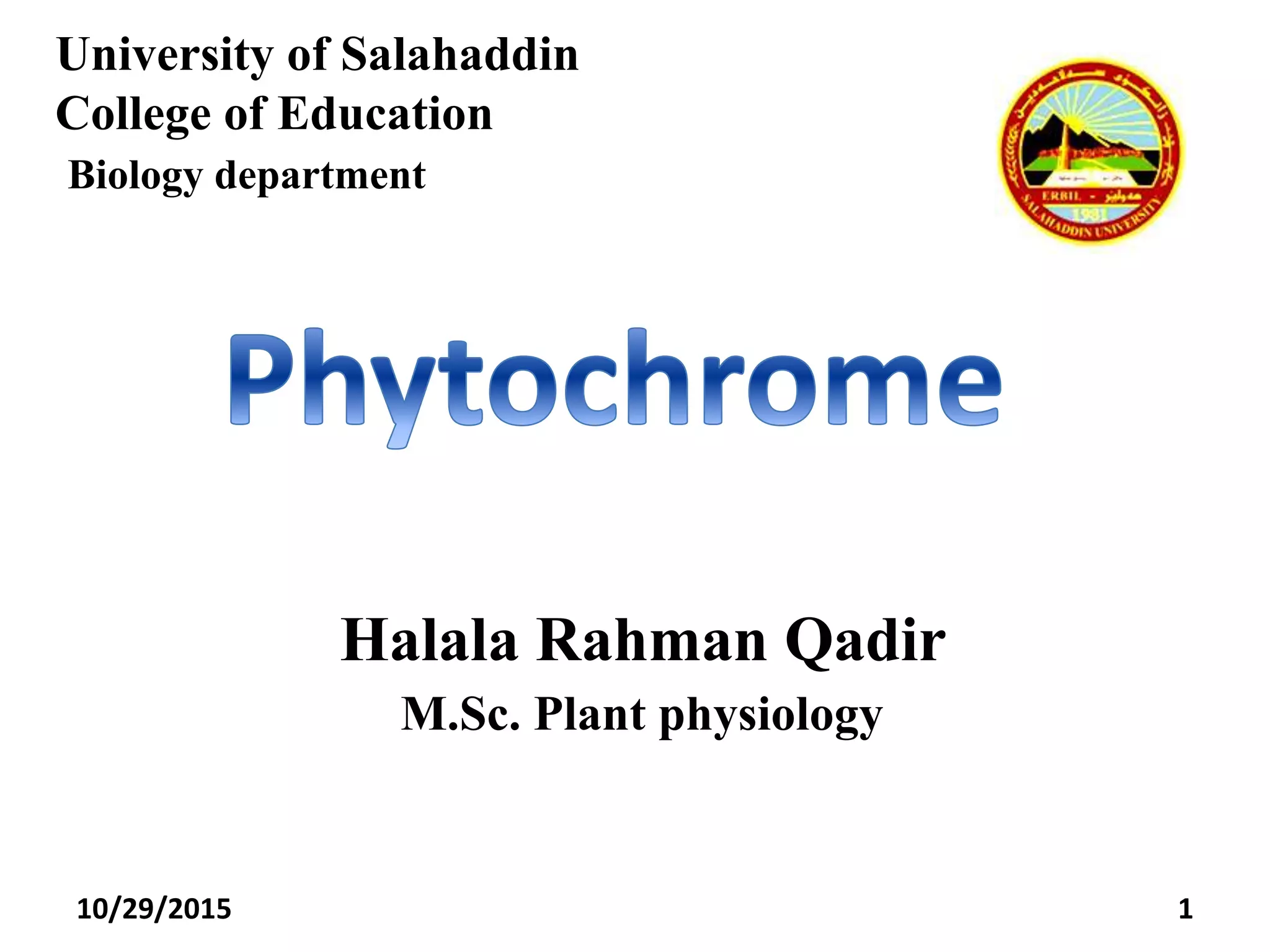 Phytochrome | PPT