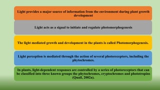 Phytochrome Signaling Pathways in Plants (Deeba, SKUAST-K) | PPT