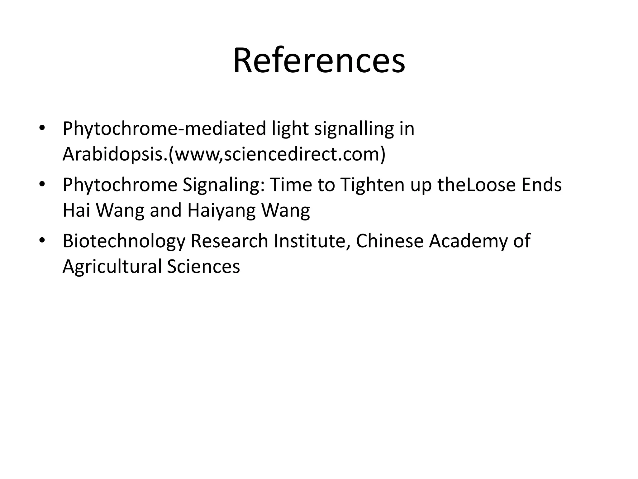 Phytochromes | PPTX