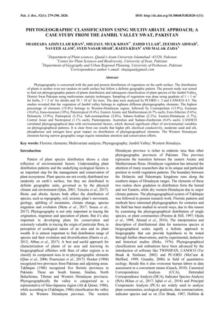 Phytogeographic classification using multivariate approach | PDF