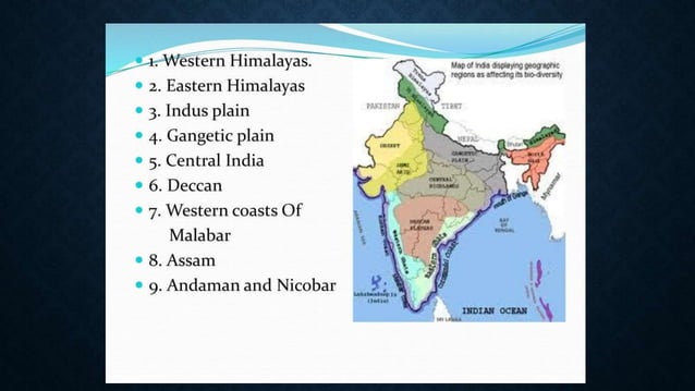 Phytogeographic regions of india . | PPT