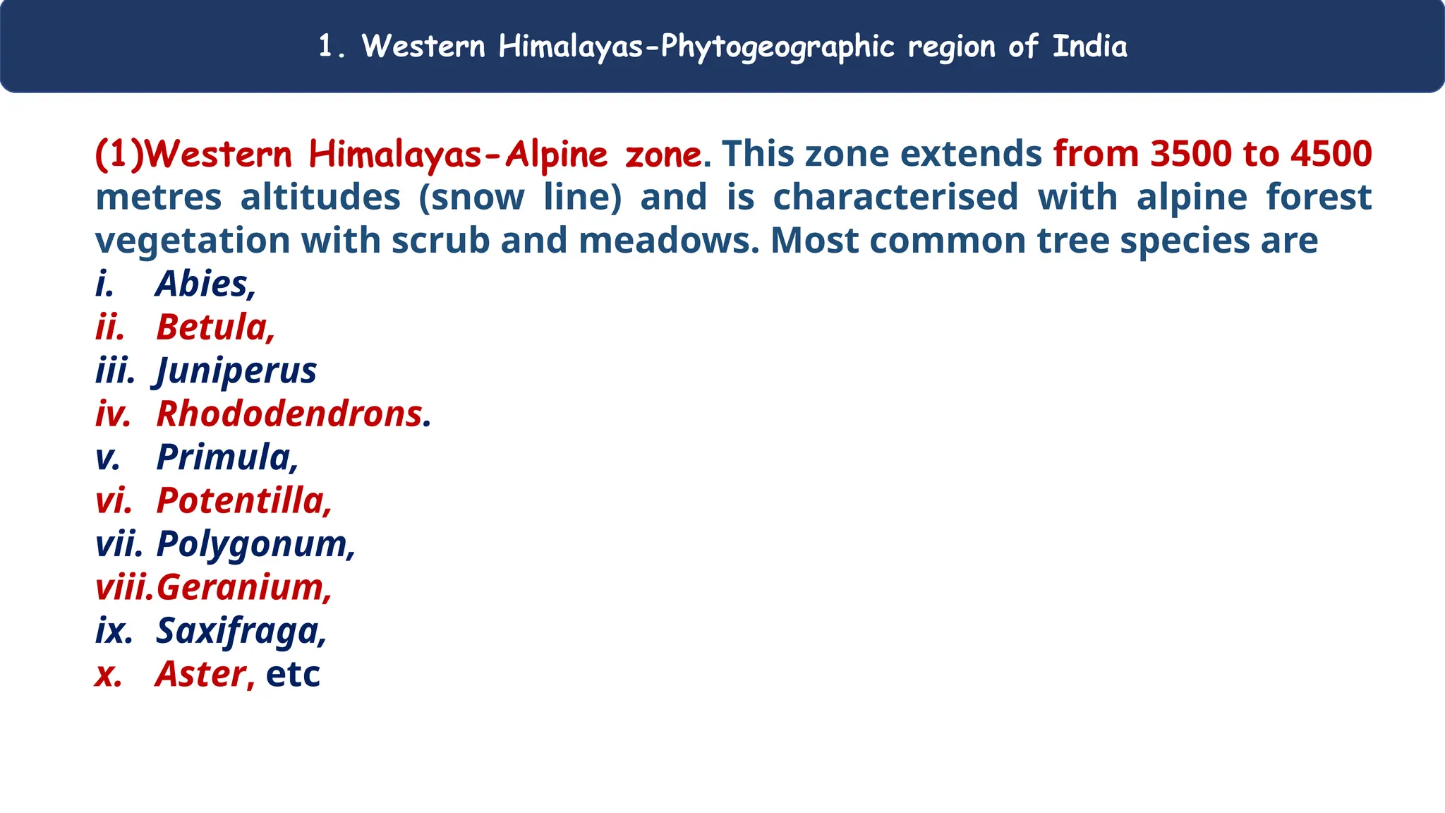Phytogeographic regions of India. Or Floristic Zones of India pptx | PPTX