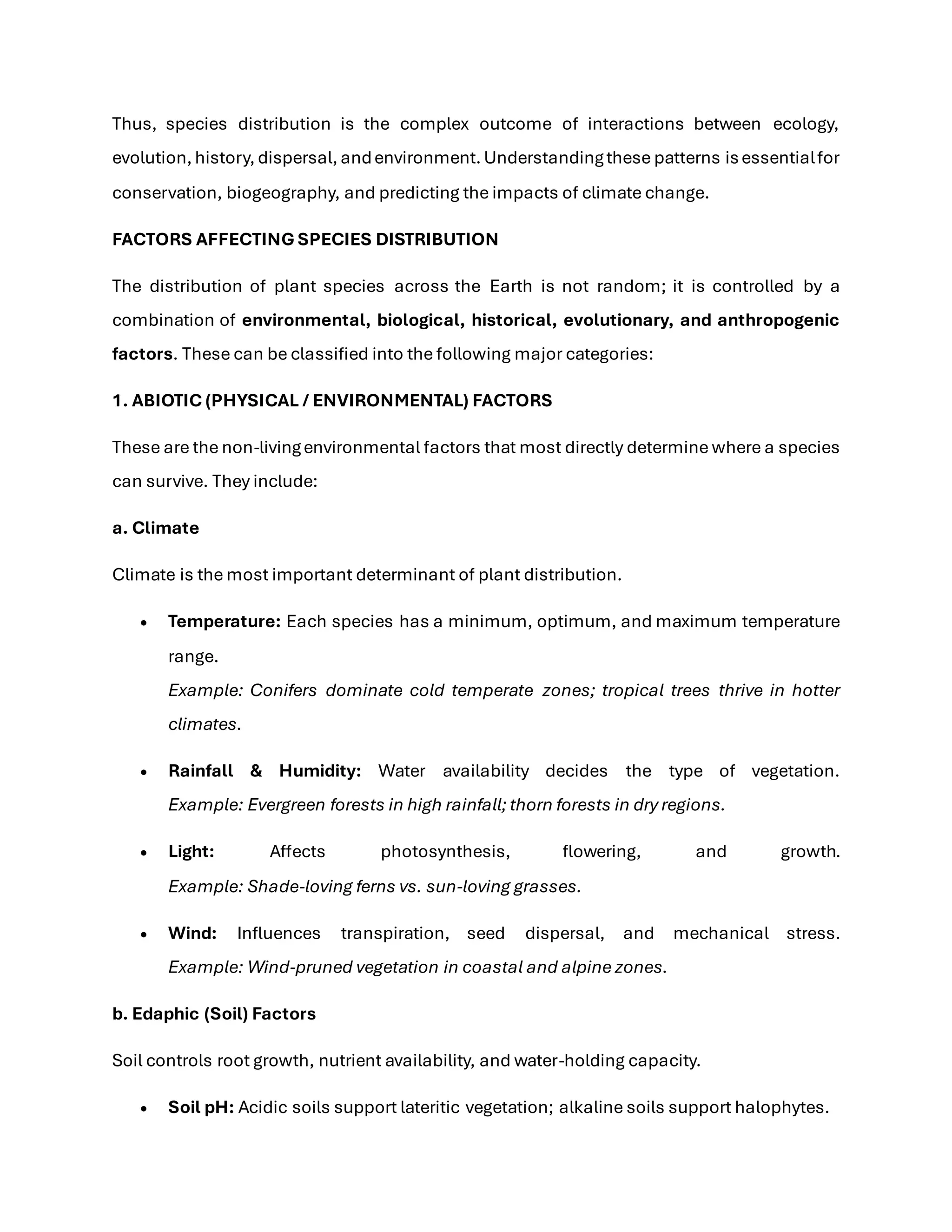 Phytogeography- species distribution, vegetation in India | PDF