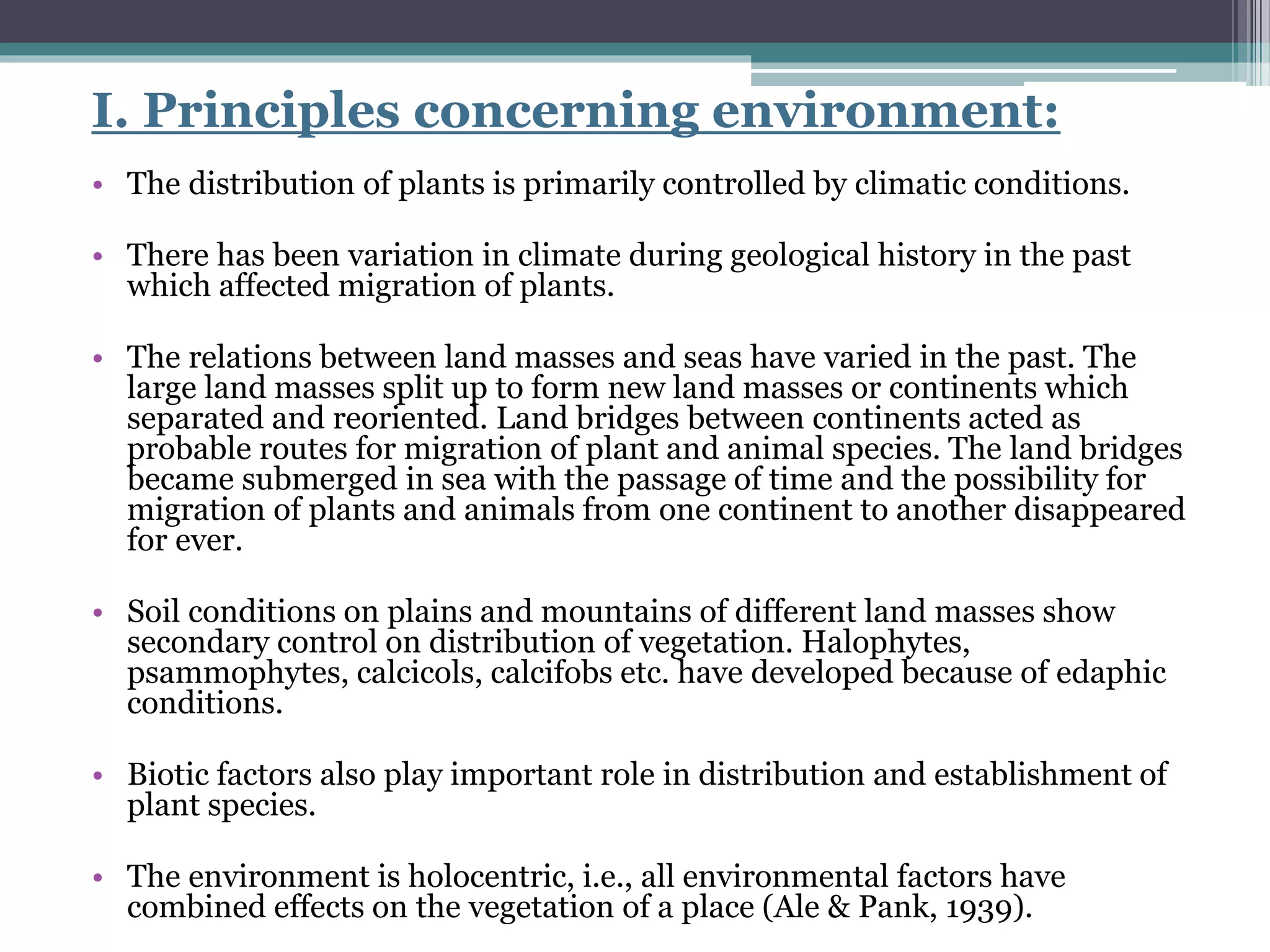 Phytogeography, climate, vegetation and botanical zones | PPTX