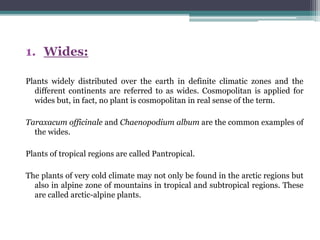 Phytogeography, climate, vegetation and botanical zones | PPTX