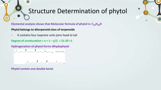 Phytol & retinol (Diterpenoids) | PPTX