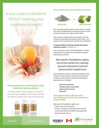 PhytoMatrix tear sheet | PDF