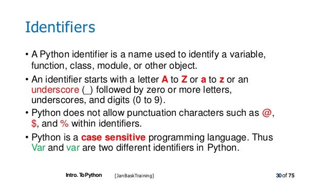 Introduction About Python By Janbask Training