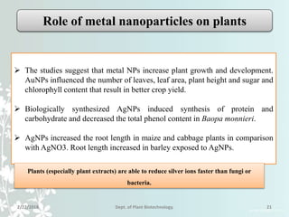 Phytosynthesis metal nanoparticle | PPTX