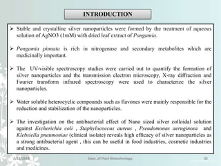 Phytosynthesis metal nanoparticle | PPTX