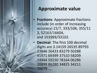 Pi (Maths) | PPTX | Physics | Science