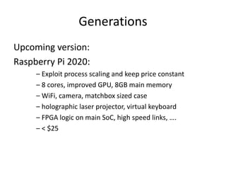Raspberry pi | PPTX | Operating Systems | Computer Software and Applications