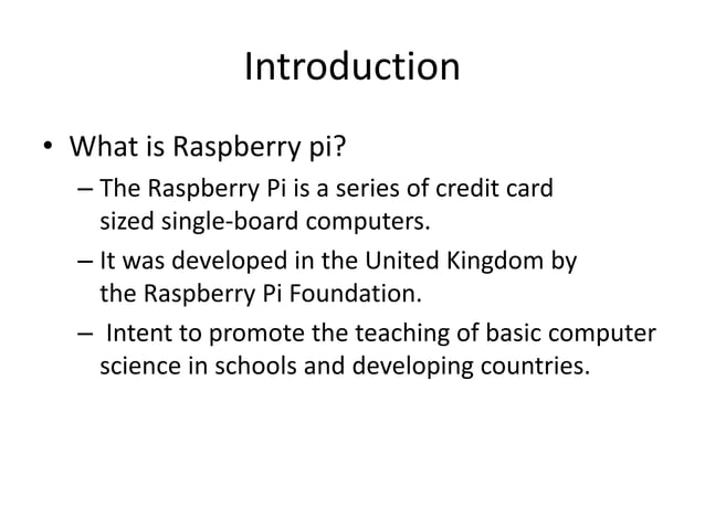 Raspberry pi | PPT
