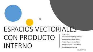 Espacios vectoriales con producto interno | PPTX