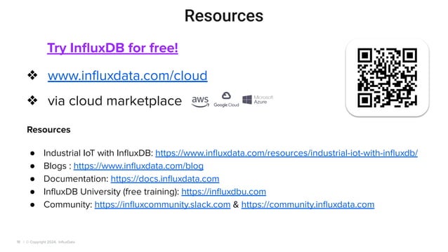 ML & Data Processing for Industrial IoT with InfluxDB | PPT