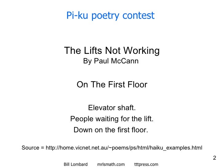 Pi Ku Poetry Contest