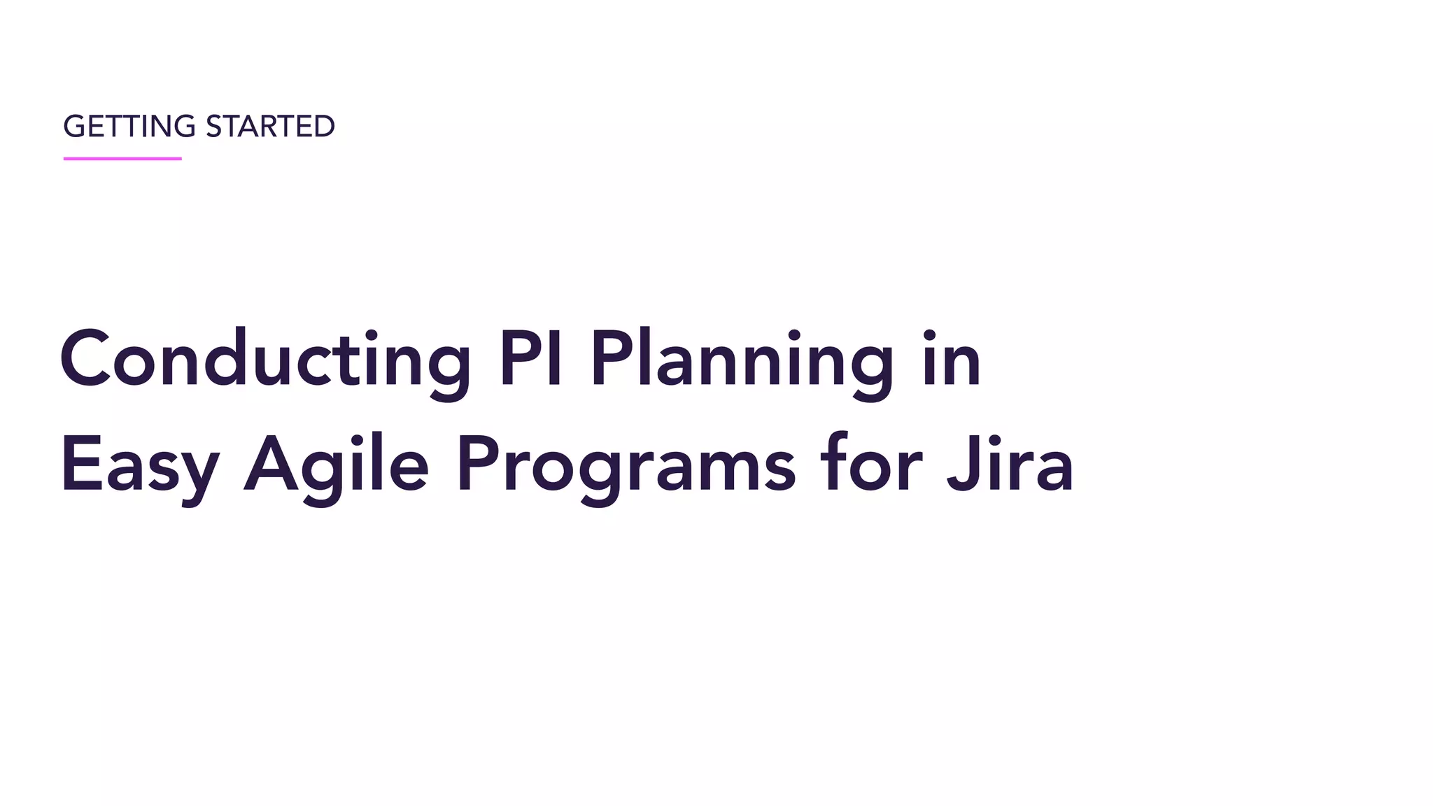 Pi Planning with Easy Agile Programs for Jira | PDF