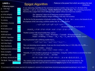 History and Algorithm of pi | PPT