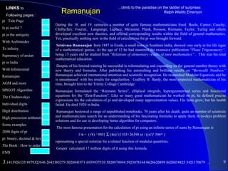 History and Algorithm of pi | PPT