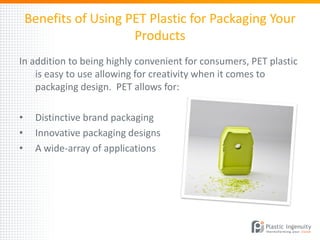 Benefits And Applications of PET Plastic Packaging | PDF