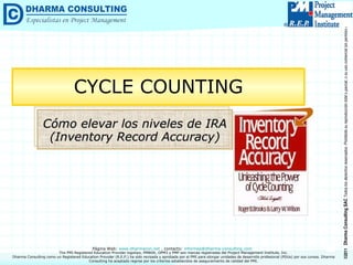 Cycle Counting > Cómo elevar los niveles de IRA | PPT