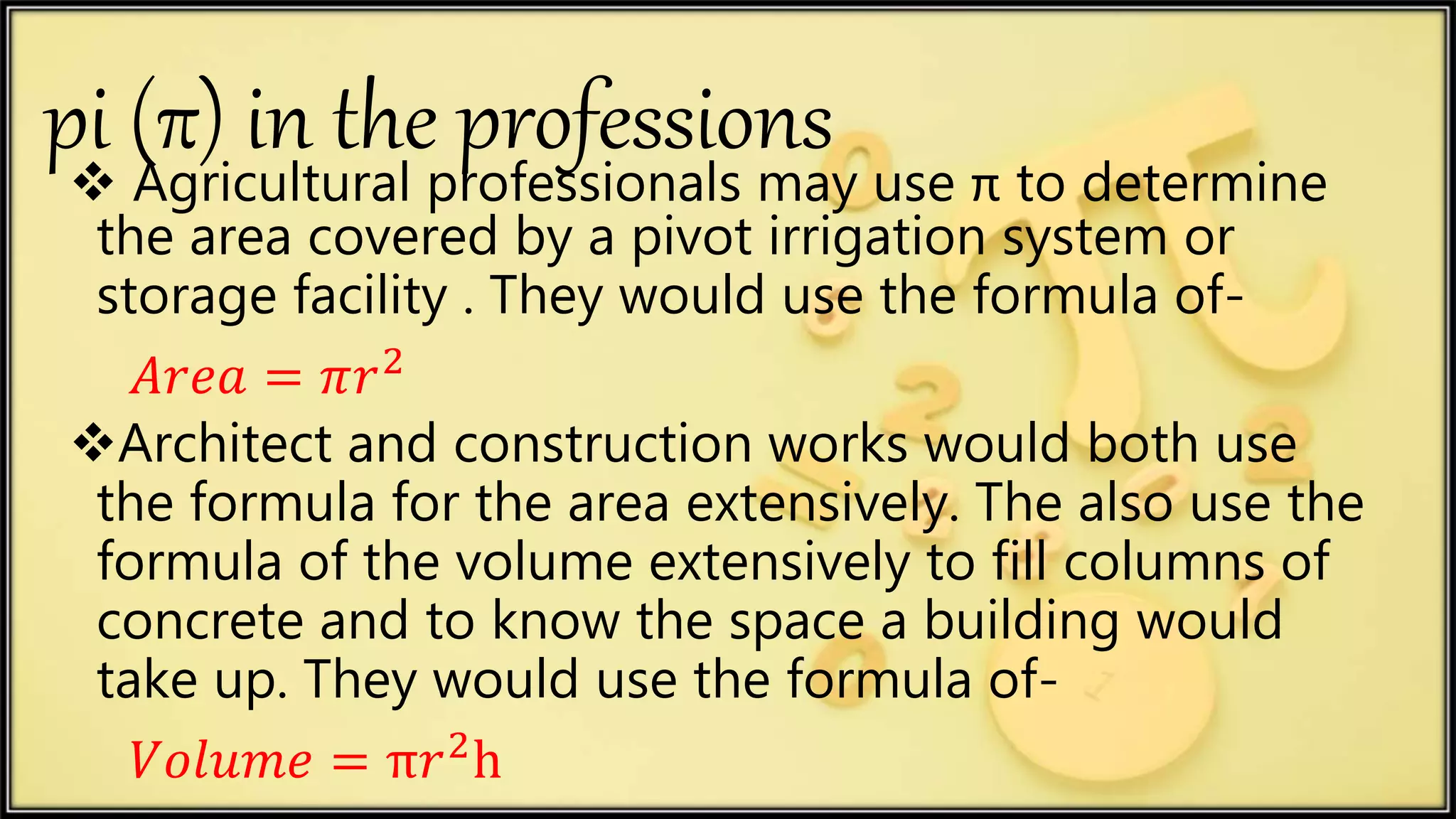 PI THE MATHEMATICAL CONSTANT | PPTX