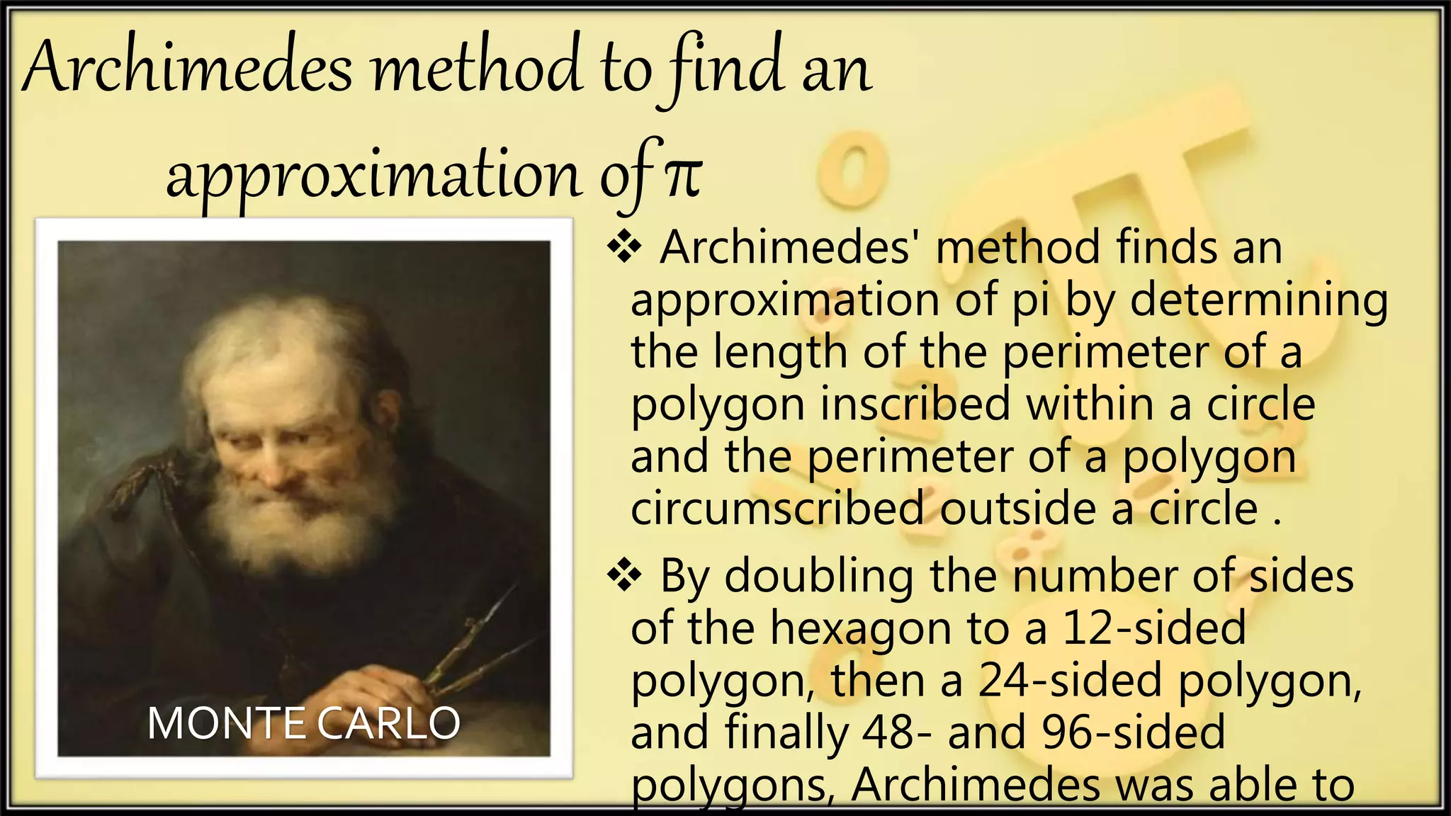 PI THE MATHEMATICAL CONSTANT | PPTX