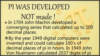 PI THE MATHEMATICAL CONSTANT | PPTX