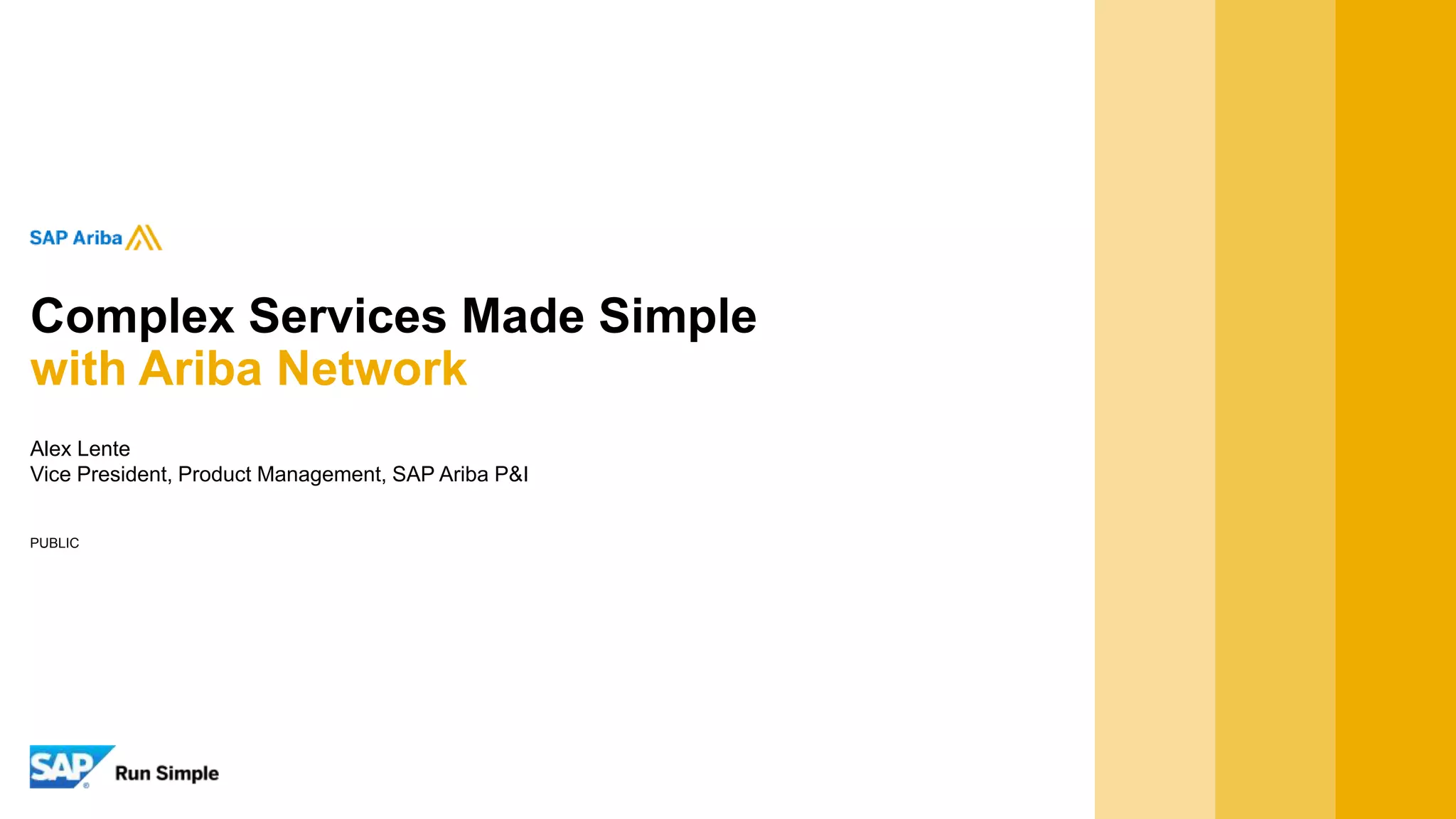 Complex Services Simplified with Ariba Network | PPTX