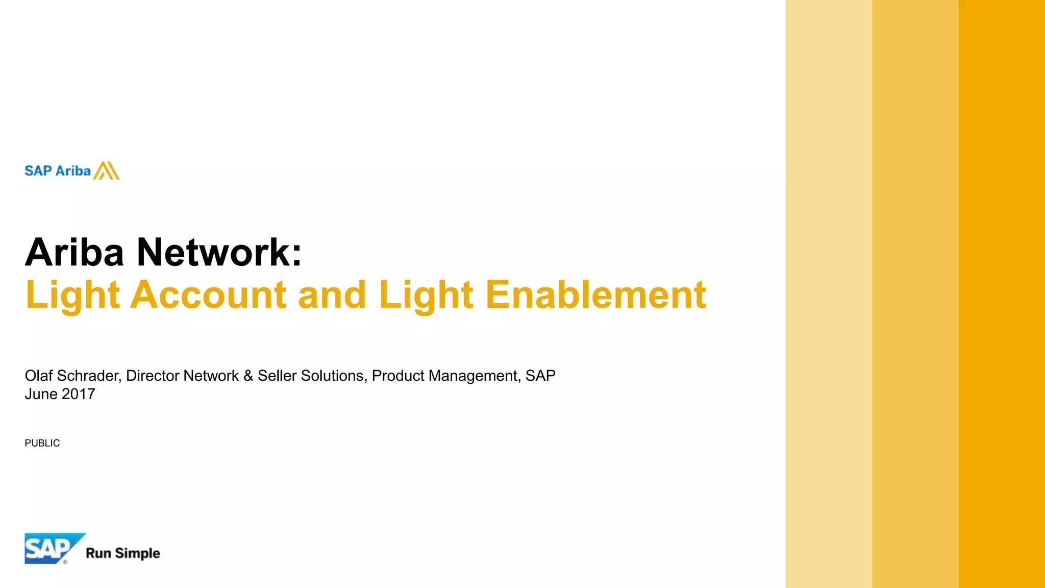 Ariba Network: Light Account and Light Enablement | PPTX