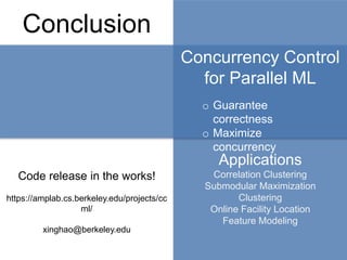 Concurrency Control for Parallel Machine Learning | PPT