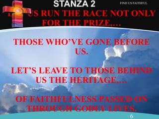 FIND US FAITHFUL | PPTX